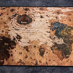 FFXIV World Map Three Continents Eorzea Hydaelyn Large Mouse Pad - Etsy