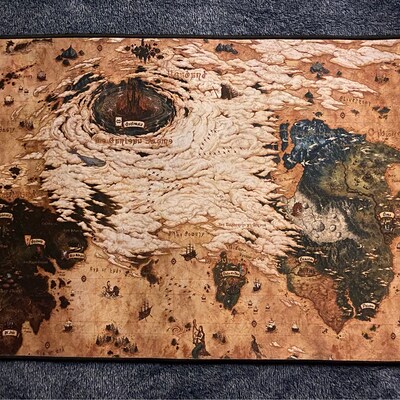 FFXIV World Map Three Continents Eorzea Hydaelyn Large Mouse Pad - Etsy