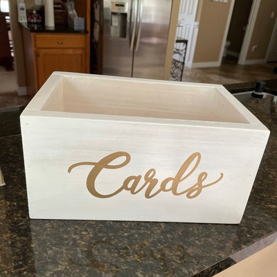 Personalized Card Box, Housewarming Realtor Gift, Wedding Card Box With ...