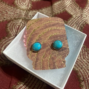 Leather texas studs stamped earrings state jewelry 10mm | Etsy