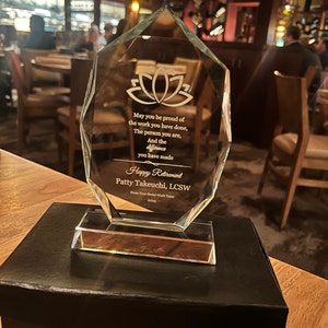 Personalized Glass Award ,employee, Retirement, Appreciation Gift ...