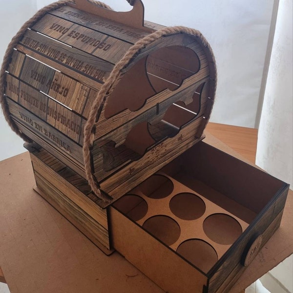 Bottle Bar Holder SVG / Wine Rack Laser Cut Files / Wine Stand Barrel ...
