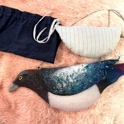Wool Felted Crow Bag Handmade Purse Felted Animal Clutch Wool Bird Bag ...