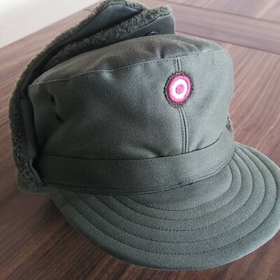 Genuine Austrian Army Military Winter Cap Olive O.D Insignia Badge Hat ...