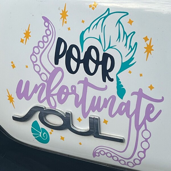 Soul Car Decal, Ursula, Vinyl Decal, Kia Soul, Unfortunate Souls, Poor ...