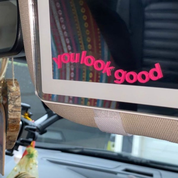Car Mirror Decal, You Look Good Car Mirror Sticker, Rear View Mirror ...