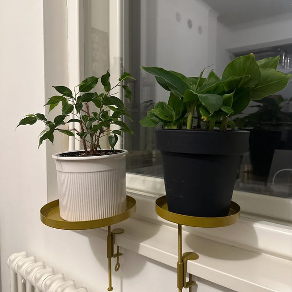Windowsill Clamp Tray for Indoor Plants, Plant Decor, More Space for ...