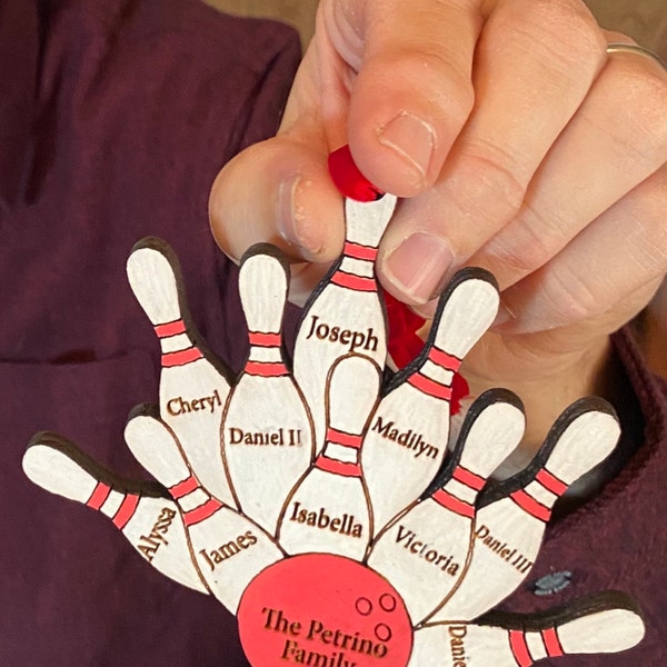 Bowling Pin Ornament, Perfect Gift for Bowlers, Bowling Banquet Trophy ...