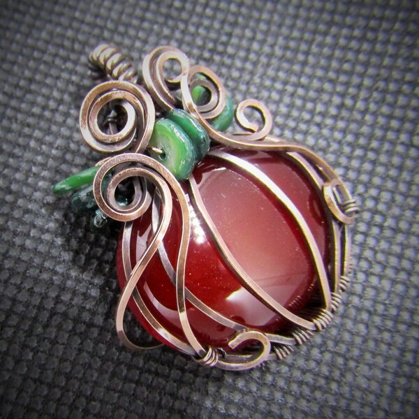 TUTORIAL Pumpkin Halloween Wire Wrapped Tutorial Pendant - Etsy
