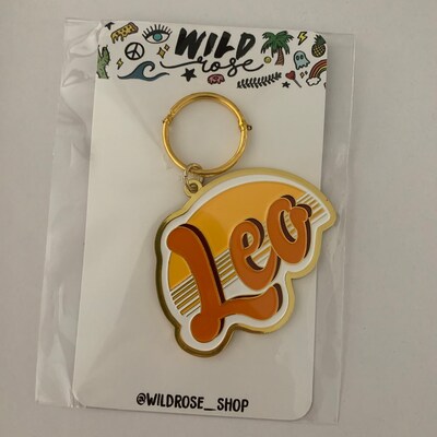 Leo Zodiac Keychain - Etsy