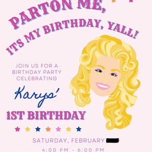 Dolly Parton Invitation, Nashville Bachelorette Invitation, Dolly ...