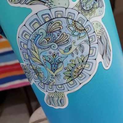 Sea Turtle Decal, Sea Turtle Vinyl Sticker, Laptop Decal, Phone Decal ...
