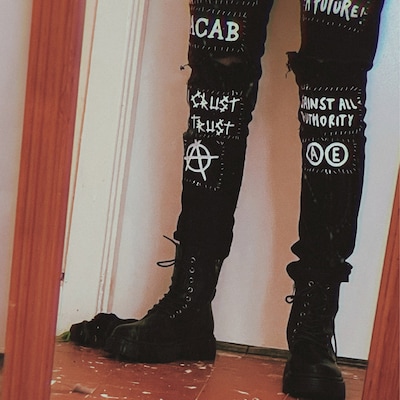 Custom Order Crust Pants Punk Trousers - Etsy