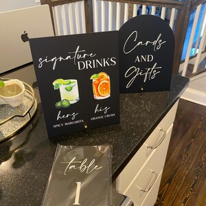 3D Acrylic Arch Bar Sign 8x10 Bar Sign Bar Menu Acrylic Sign Bar Menu ...