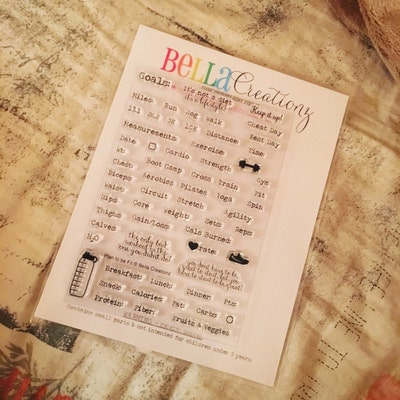 Plan to Be Fit Planner Stamp Set Fitness Stamps Perfect - Etsy