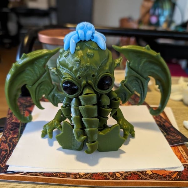 3D Printed Articulated Cryptid | Cthulhu | Hand-painted | Made-to-order ...