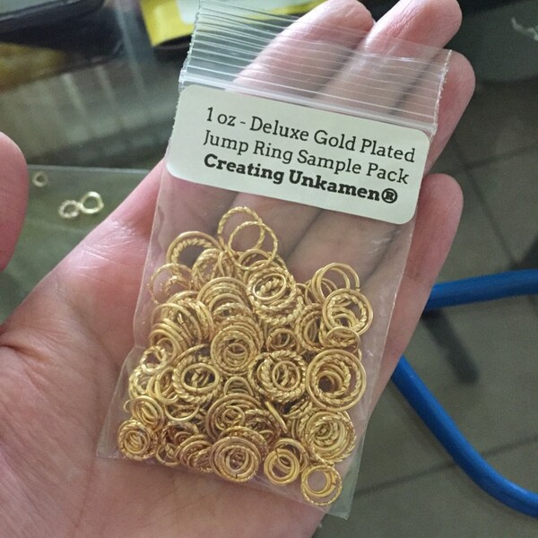Deluxe Jump Ring Sample Pack - Gold and Silver Plated 16 Gauge to 22 ...