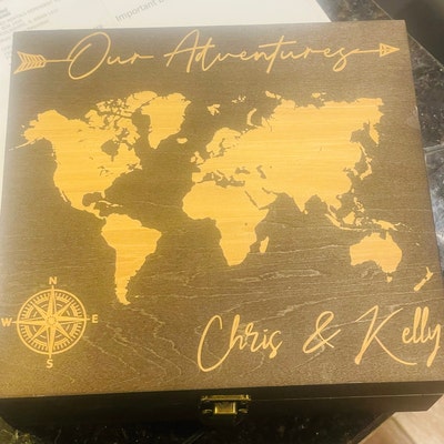Keepsake Box, Adventure, World Map Box, Travel, Decorative ...