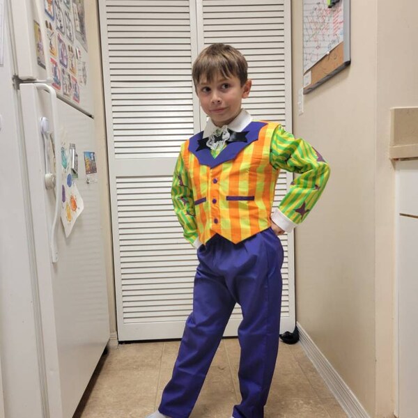 Child Puppet Boy Costume Hat, Vest, Shorts, Collar Handmade - Etsy