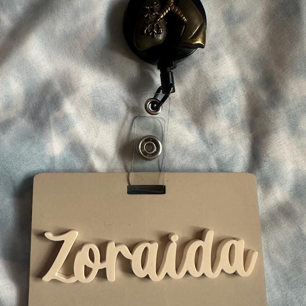 Horizontal Badge Buddy, Badge Cover Back, Cute Badge Holder ...