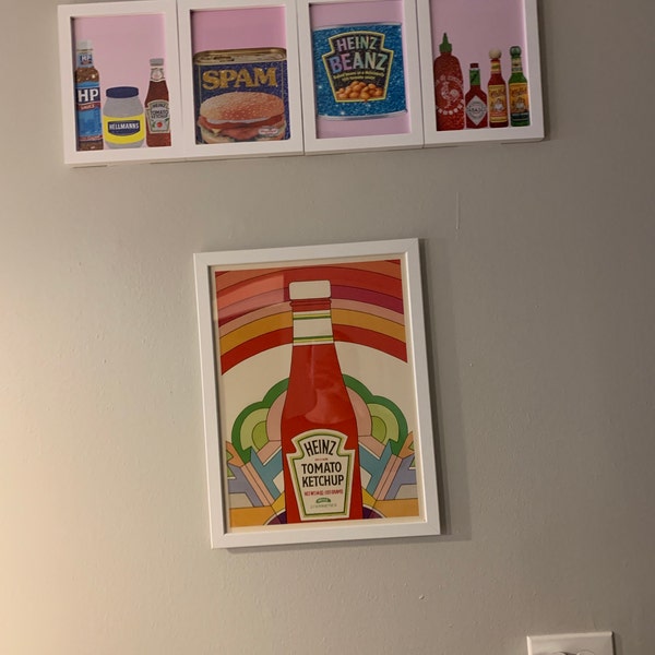Ketchup Pop Art Print • 4 Sizes! • Vintage Kitchen Wall Art • Retro ...