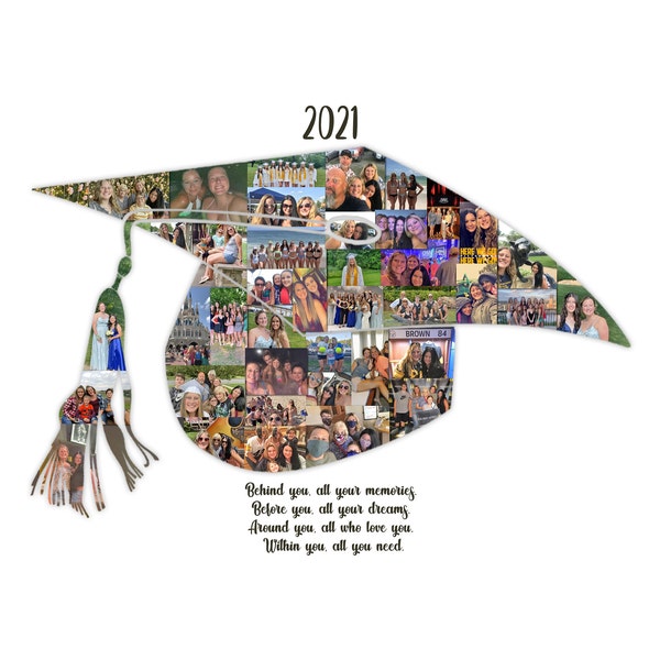 Graduation Collage | Graduation Cap Collage | Class of 2018 | 2018 ...