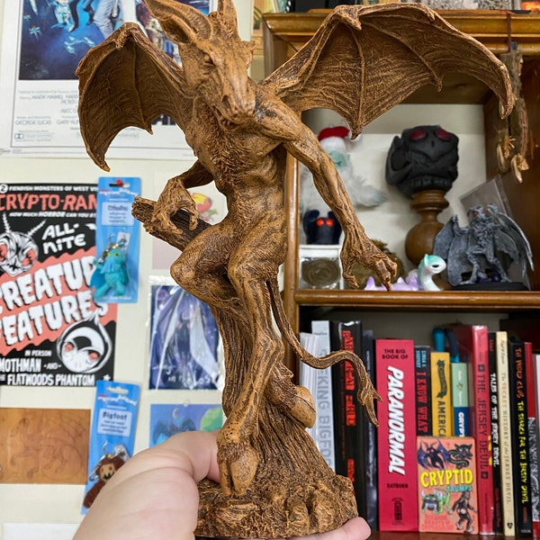 Jersey Devil Statue, Hand Painted Resin Sculpture | Cryptozoology ...