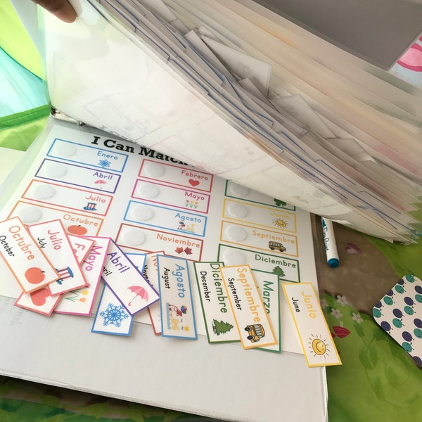 Spanish/english Days of the Week and Months of the Year Learning Bundle ...