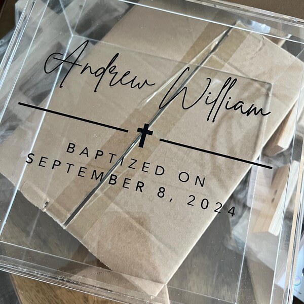 Personalized Baptism Gift Box, Baptism Gift Box, First Communion Gift ...
