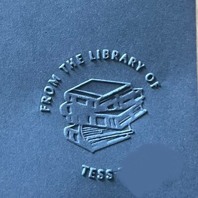 Personalized Book Lover Gift Embosser Monogram Book Stamp Embosser ...