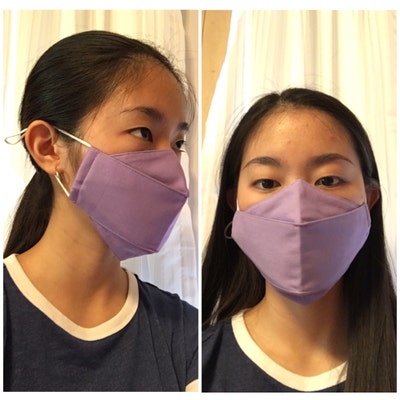 3D Face Mask Triple Layer Washable Comfortable Reusable Cotton Fabric ...