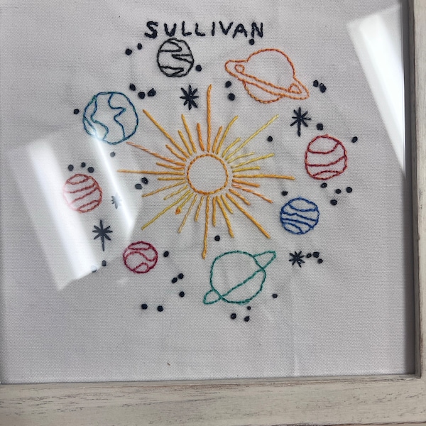 Solar System Embroidery Pattern, Universe Embroidery, Planets ...