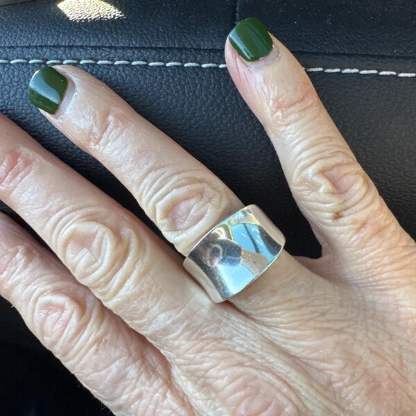 Chunky Statement Sterling Silver Wrap Ring With Flexible Wrapped Silver Band Wide Ring - Etsy