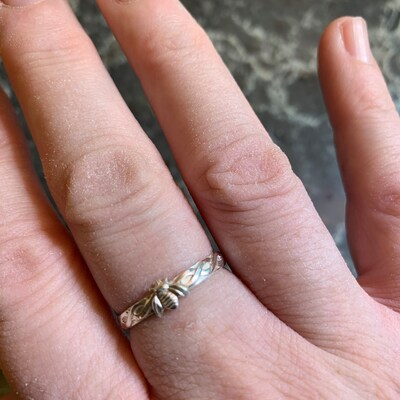 Tiny Shell Stacking Ring, Gold Filled Seashell Stacking Ring, Thin Gold Shell Ring, Stacking ...