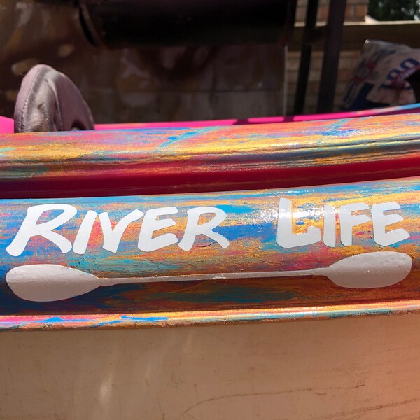 River Life Decal, River Life Sticker, River Life Paddle Decal, River ...
