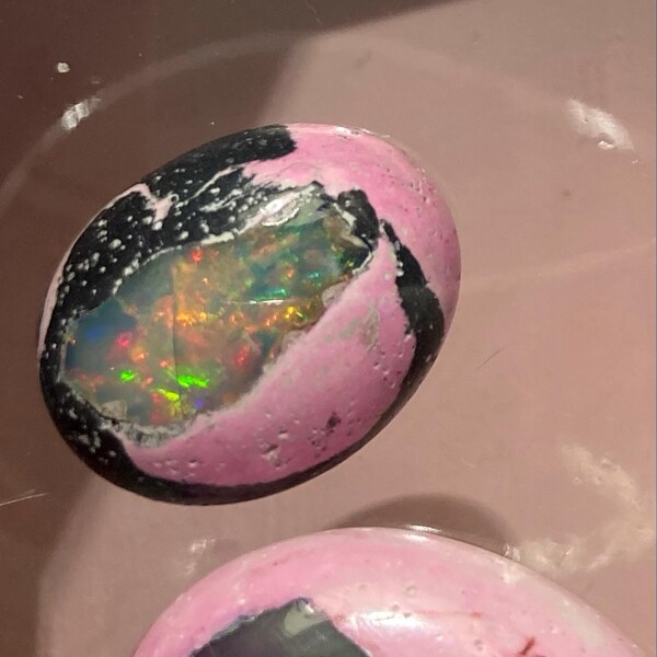 Pear Shape Matrix Opal 22 X 17 X 8 Mm 22 Carats, Black Opal, Australian Opal, Boulder Opal ...