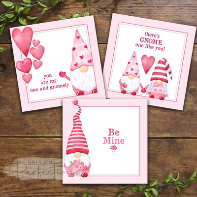 Watercolor Valentine Gnomes Clipart Graphics, Nordic Gnomes, Gnome ...