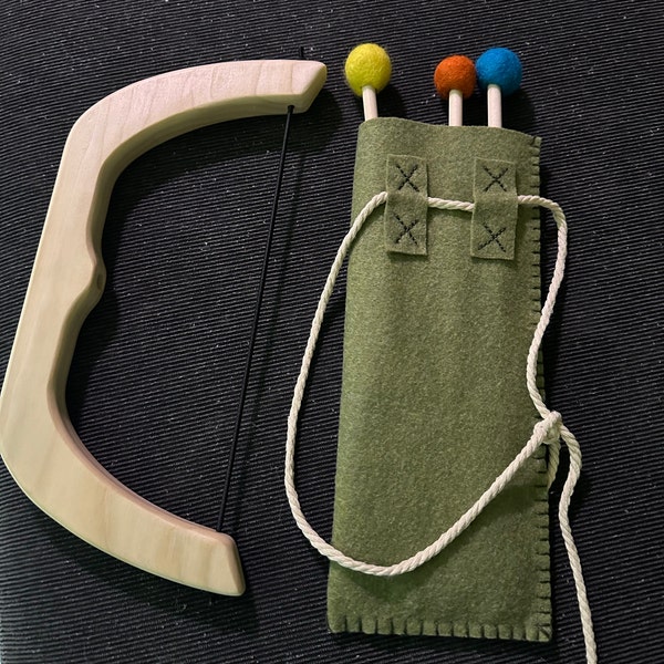 Small Bow and Arrows - Natural Wood Toy Bow - Original "from Jennifer" - Etsy