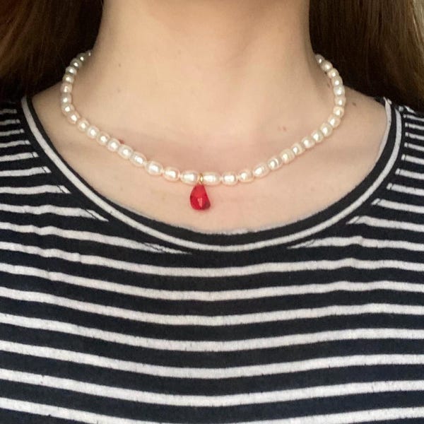 Lemon Pearl Necklace - Dainty & Cute Fruit-themed Jewelry for Women ...