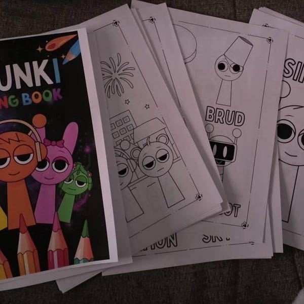 40 Sprunki Characters Printable Coloring Pages A4 Coloring Book Kids ...