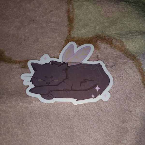 Fairy Cat Stickers | Original Vinyl Sticker | Glossy Water-resistant ...