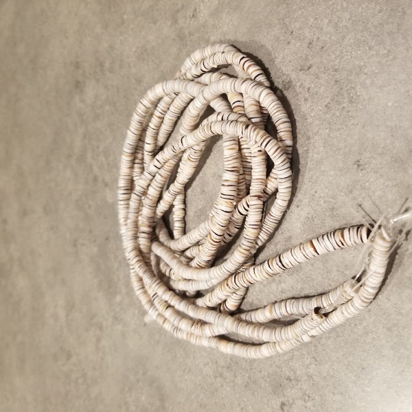 Kabibi Shell Heishi Beads (4 - 5 Mm , 24 Inches Strand) - Etsy