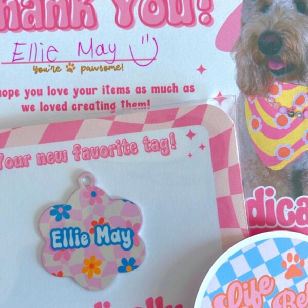 Retro Smiley Dog Tag Retro Dog Tag Pet Tag Custom Dog Tag Personalized ...