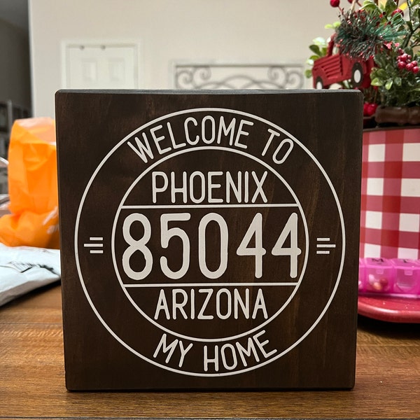 Zip Code Sign | Personalized Location Sign | Zip Code, City and State ...