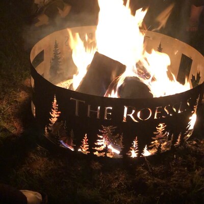 Personalized Fire Pit Rings Fire Pit Custom Fire Pits Outdoor Home ...
