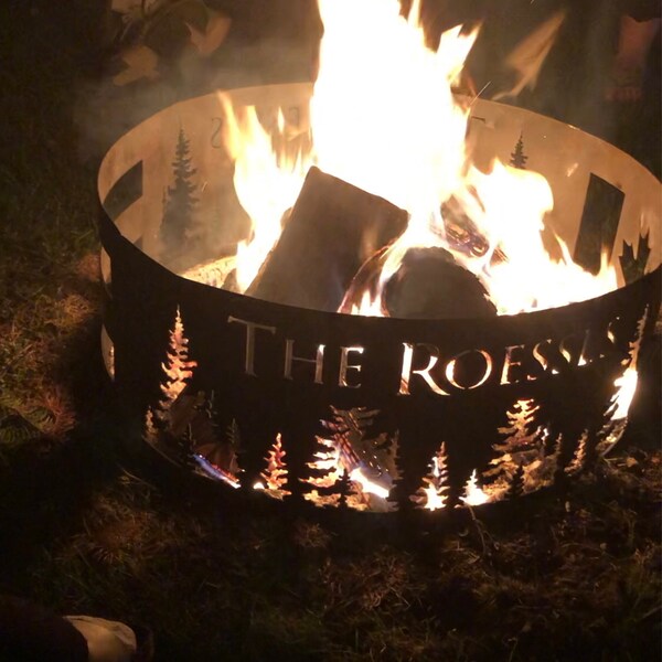 Personalized Fire Pit Rings | Fire Pit | Custom Fire Pits | Outdoor ...