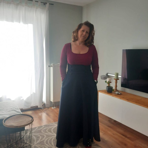 Edwardian Walking Ball Gown Riding Skirt, Solid Cotton Summer Maxi ...