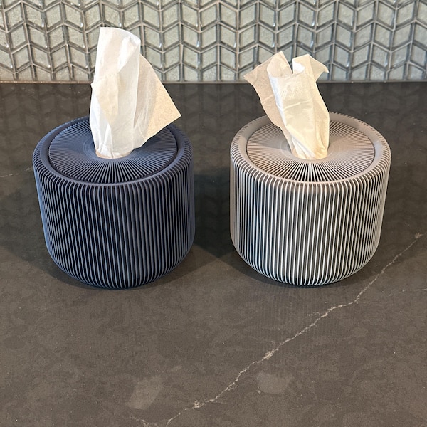 Minimalist Tissue Box Cover | Refillable Compact Tissue Holder Pod ...