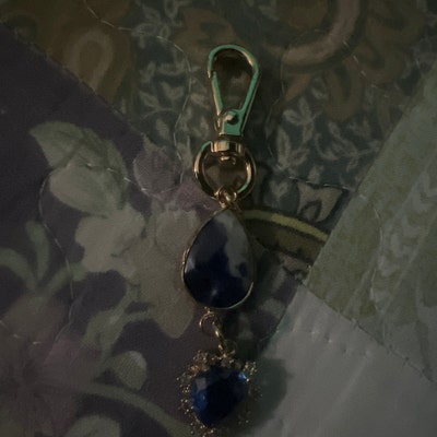 Natural Freshwater Pearls Keychain Rose Quartz Druzy Agate Crystal ...