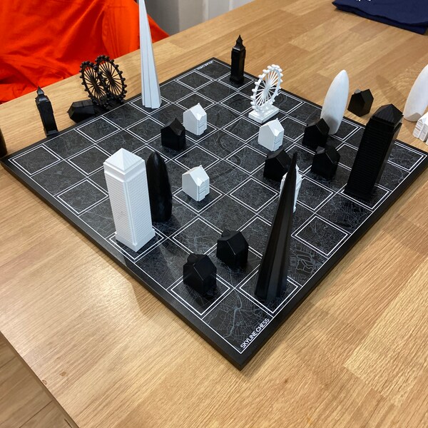 New York City Architectural Chess Set - Etsy